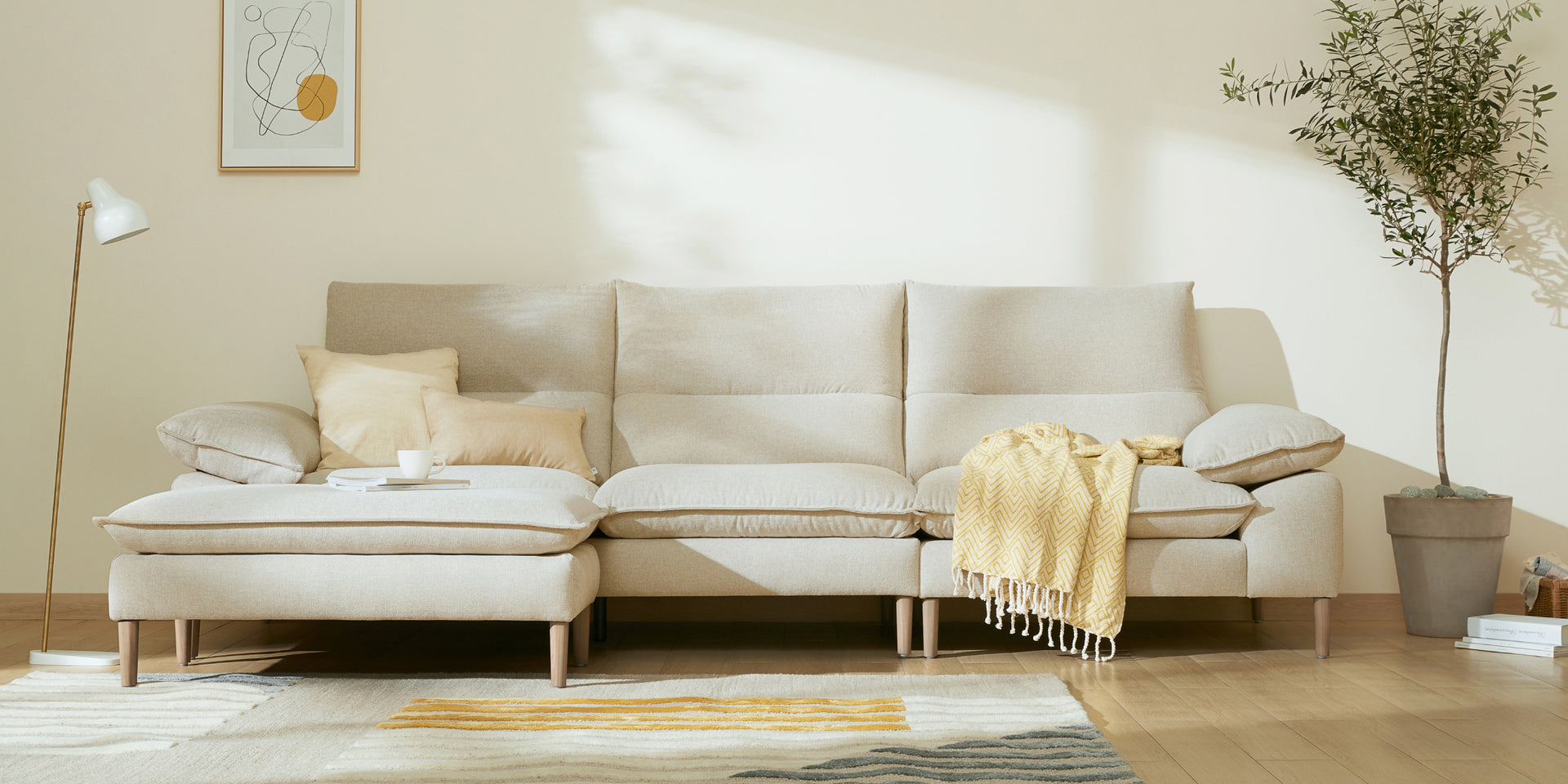 SNOOZE 3.5人座布沙發 Bebop防潑水布料｜iloom 台灣怡倫